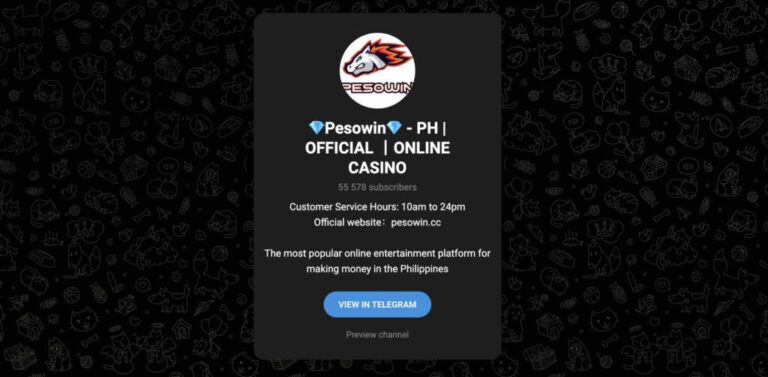 Pesowin Online Casino - Get Free 100 PHP Sign Up Bonus